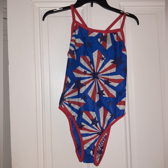 Speedo | Swim | Speedo Reversible Red White And Blue Pattern One Piece ...